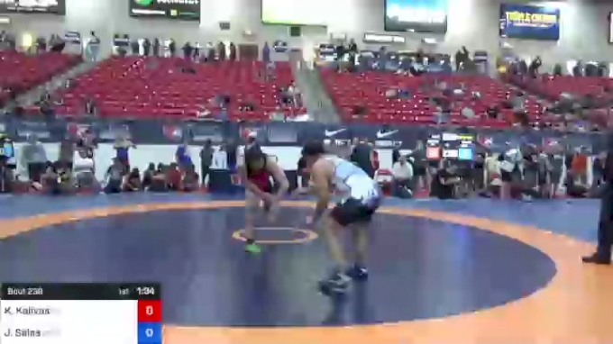 78 lbs Consi Of 8 #1 - Karras Kalivas, Oregon vs Jacob Salas, Mad Cow ...