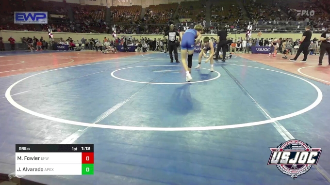 96 lbs Round Of 16 - Mason Fowler, Eagle Fang Wrestling vs John ...