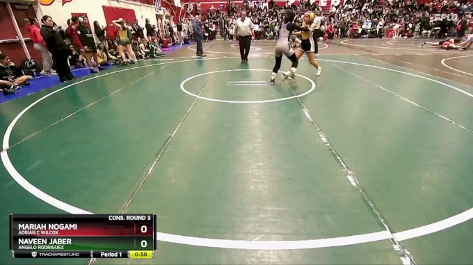 115 lbs Cons. Round 3 - Mariah Nogami, Adrian C Wilcox vs Naveen Jaber ...