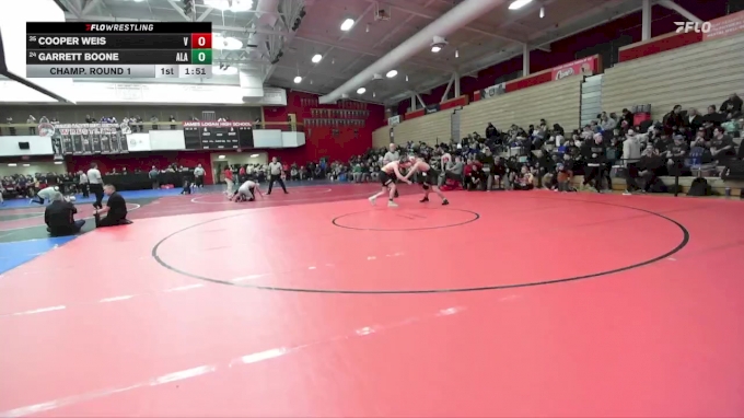 177 lbs Champ. Round 1 - Garrett Boone, Alameda vs Cooper Weis, Vintage