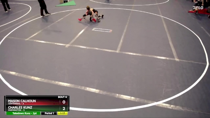 56 lbs Round 3 (4 Team) - Charles Kunz, Farmington vs Mason Calhoun ...