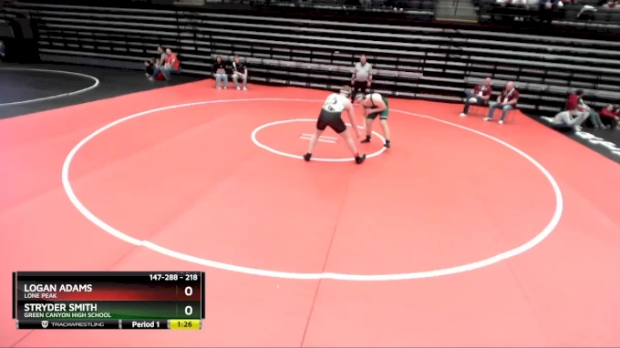 218 lbs Cons. Round 3 - Stryder Smith, Green Canyon High School vs ...