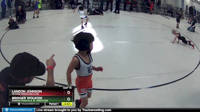 1 lbs Semifinal - Landon Johnson, McCook Wrestling Club vs Bridger ...