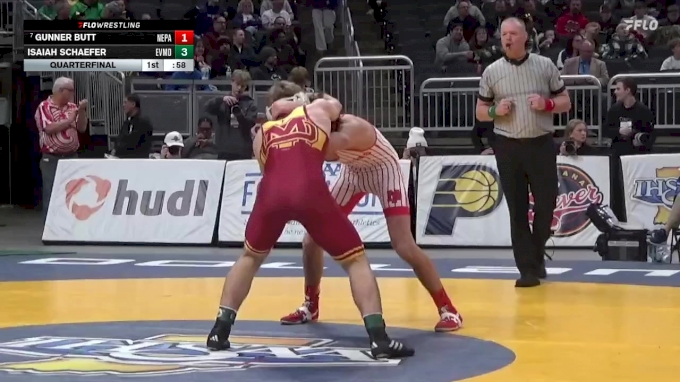 138 lbs Quarterfinal - Gunner Butt, New Palestine vs Isaiah Schaefer ...
