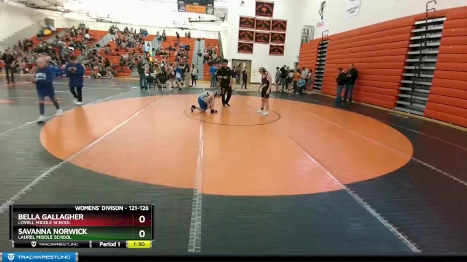121-126 lbs Round 2 - Bella Gallagher, Lovell Middle School vs Savanna ...