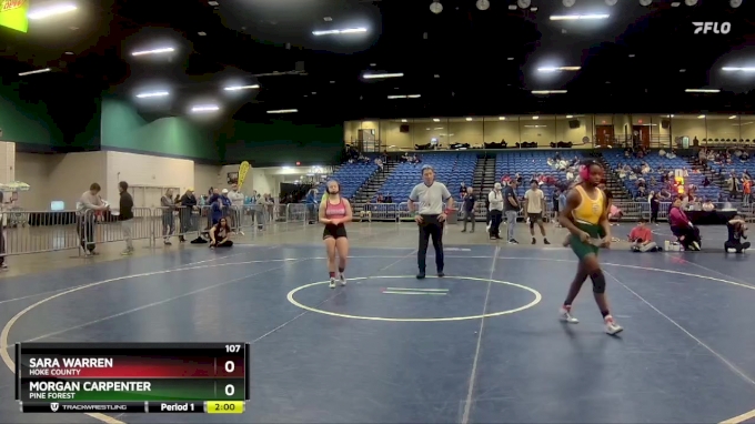 107 lbs Semifinal - Sara Warren, Hoke County vs Morgan Carpenter, Pine ...