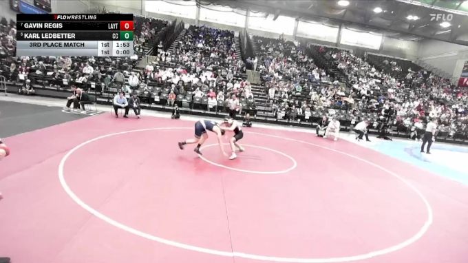 6A 157 lbs 3rd Place Match - Karl Ledbetter, Corner Canyon vs Gavin ...