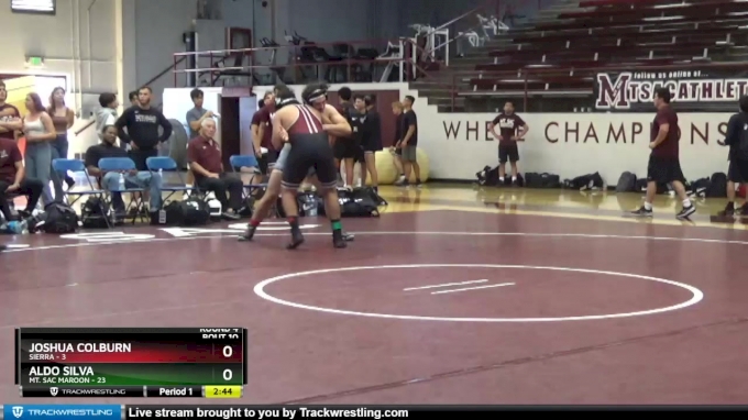 285 lbs Round 4 (6 Team) - Aldo Silva, Mt. SAC Maroon vs Joshua Colburn ...