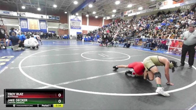 126 lbs Cons. Round 3 - Jake Decker, Canyon (Anheim) vs Troy Ruiz, Buchanan