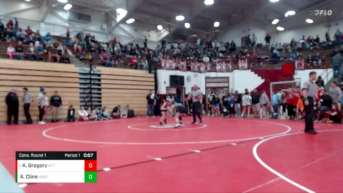 121-130 lbs Cons. Round 1 - Kara Gregory, Attica vs Addison Cline ...