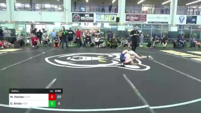 102 lbs Round 1 - Mason Haines, Dundee Wrestling vs Darius Ambs, Peer ...