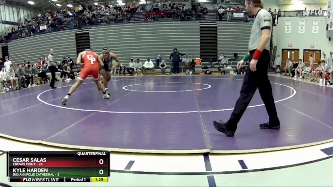 190 lbs Quarterfinals (8 Team) - Kyle Harden, Indianapolis Cathedral vs ...