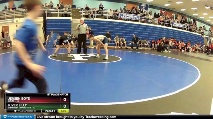 102 lbs Placement (4 Team) - River Lilly, Franklin Community vs Jensen ...