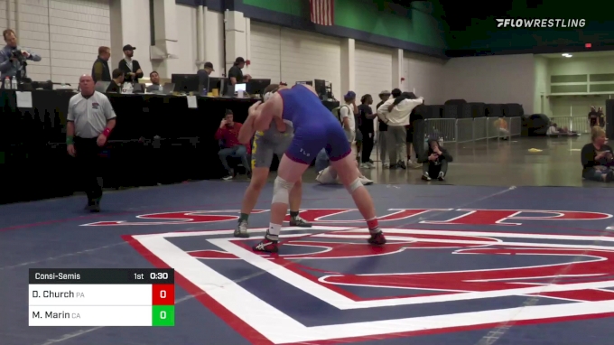 220 lbs Consolation - Dan Church, PA vs Mark Marin, CA