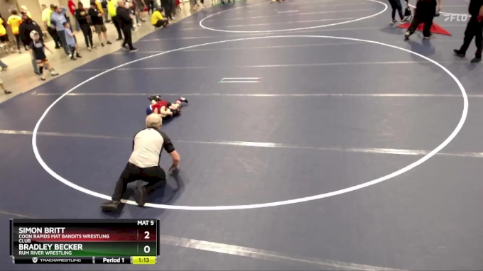 5th Place Match - Simon Britt, Coon Rapids Mat Bandits Wrestling Club ...