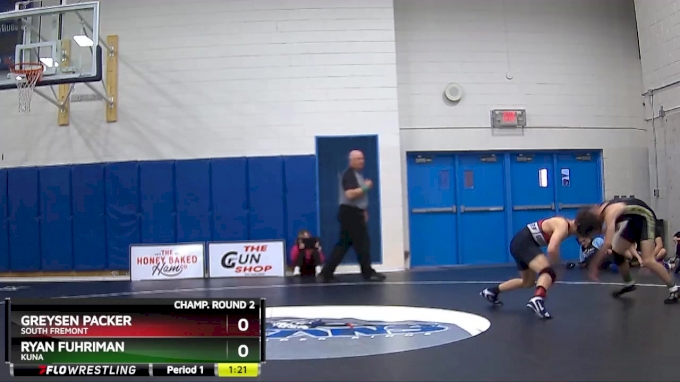 113 lbs Champ. Round 2 - Greysen Packer, South Fremont vs Ryan Fuhriman ...