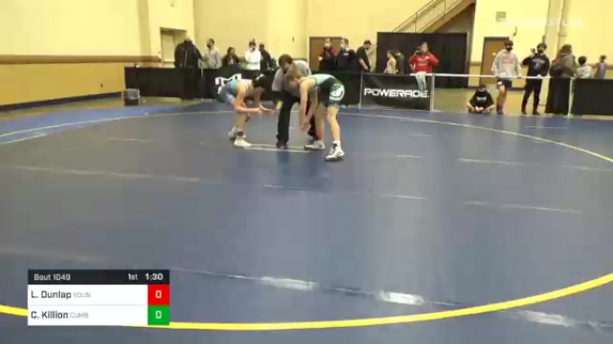 108 lbs Quarterfinal - Luke Dunlap, Young Guns W.C. vs Connor Killion ...