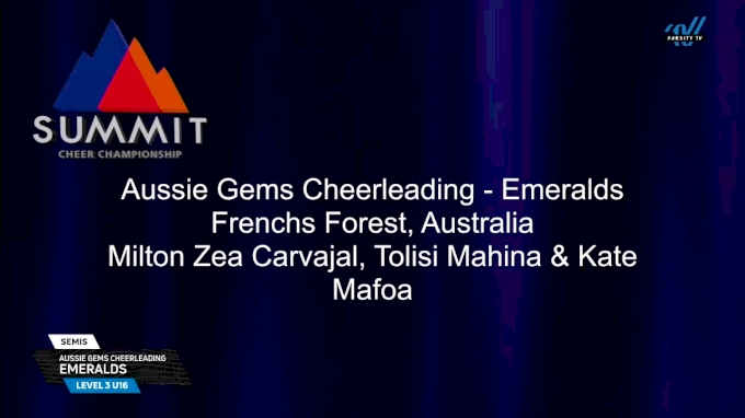 Aussie Gems Cheerleading - Emeralds [2025 L3 U16 Semis] 2025 The Summit