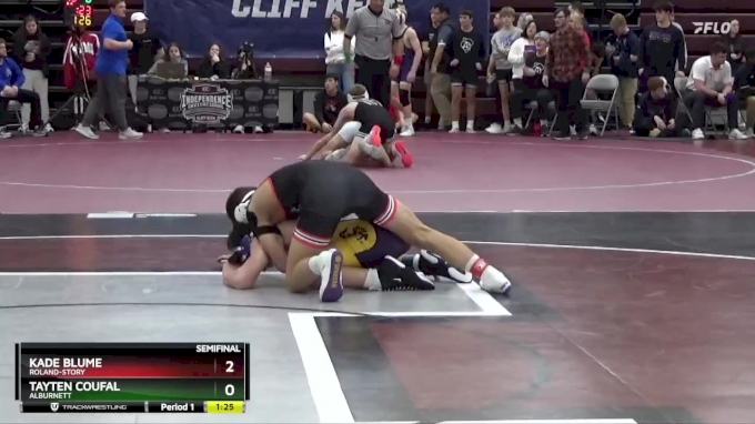 132 lbs Semifinal - Tayten Coufal, Alburnett vs Kade Blume, Roland-Story