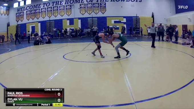 106 lbs Cons. Round 2 - Dylan Vu, Venice vs Paul Rios, Riverview ...