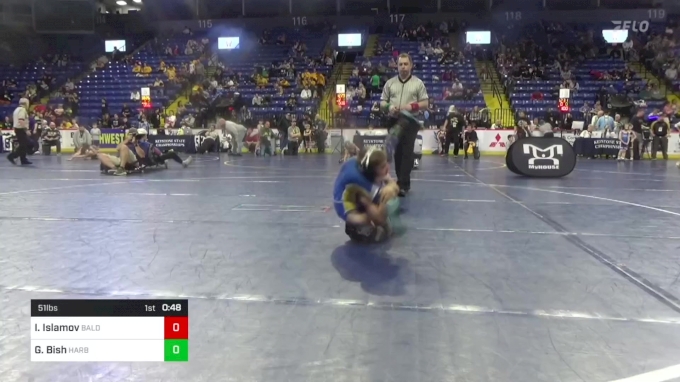 51 lbs Consy 6 - Ilimdar Islamov, Baldwin vs Grayson Bish, Harborcreek