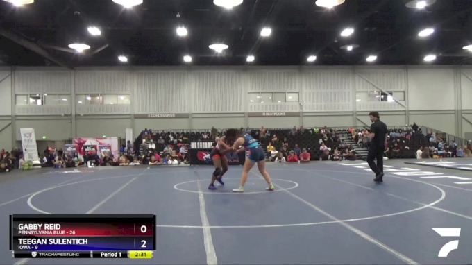 152 lbs Round 3 (8 Team) - Gabby Reid, Pennsylvania Blue vs Teegan ...