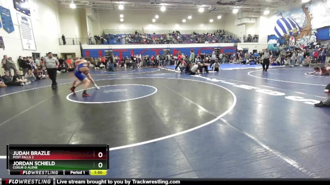 138 lbs Quarterfinal - Jordan Schield, Coeur D Alene vs Judah Brazle ...