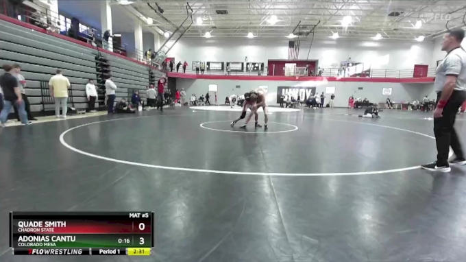 125 lbs Cons. Round 5 - Adonias Cantu, Colorado Mesa vs Quade Smith ...