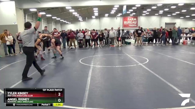 160 lbs 1st Place Match - Angel Rigney, Roanoke Area Wrestling vs Tyler ...