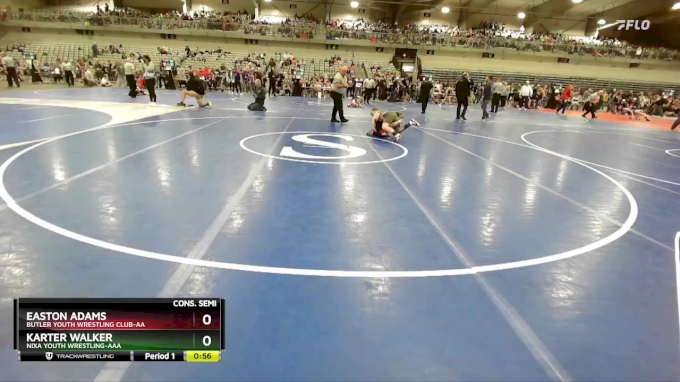 100 lbs Cons. Semi - Easton Adams, Butler Youth Wrestling Club-AA vs Karter Walker, Nixa Youth ...
