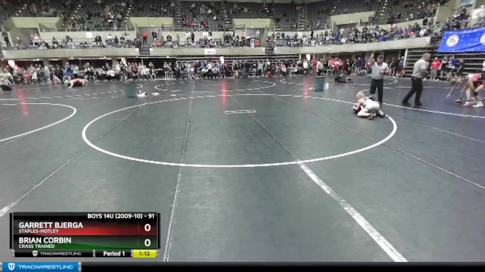91 lbs Quarterfinal - Brian Corbin, Crass Trained vs Garrett Bjerga ...