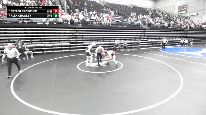 3A 157 lbs Semifinal - Alex Crawley, Canyon View vs Skyler Crowther, Morgan