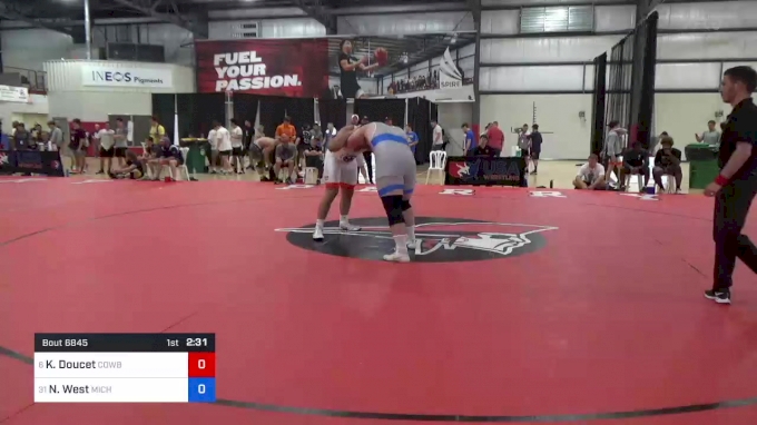 125 kg Round Of 32 - Konner Doucet, Cowboy RTC vs Nick West, Michigan ...