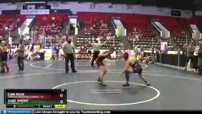 92 lbs Round 4 (6 Team) - Cain Rock, Donahue Wrestling Academy vs Gabe ...