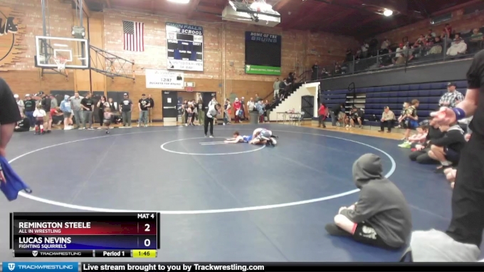 108 lbs Round 3 - Lucas Nevins, Fighting Squirrels vs Remington Steele ...