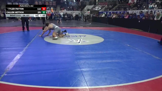 5A 157 lbs Semifinal - Tyler Payton, Elmore County School vs Callen ...