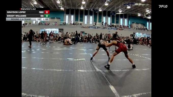 144 lbs Round 1 (4 Team) - Brody Williams, Trojan WC vs Grayson Lopez ...