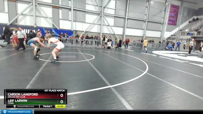 165 lbs 1st Place Match - Leif Larwin, COWA vs Carson Langford, Dallas ...