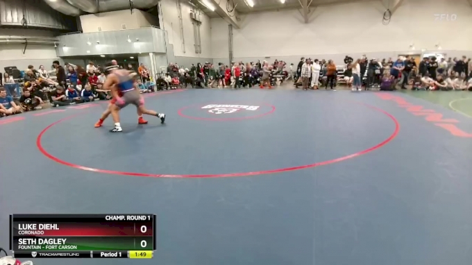 165 lbs Champ. Round 1 - Luke Diehl, Coronado vs Seth Dagley, Fountain ...