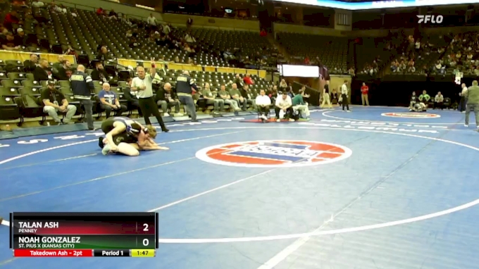 157 Class 1 lbs Champ. Round 1 - Noah Gonzalez, St. Pius X (Kansas City ...