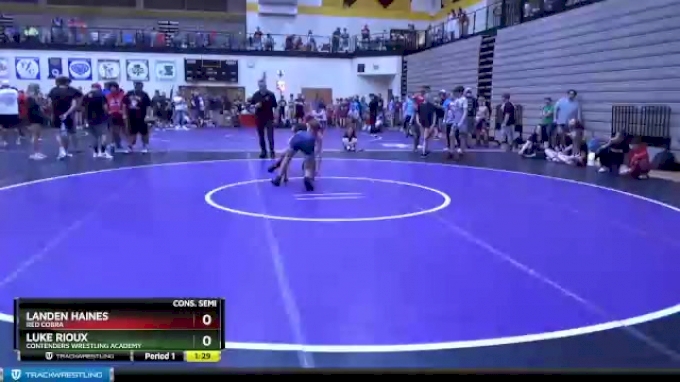 120 lbs Cons. Semi - Landen Haines, Red Cobra vs Luke Rioux, Contenders ...