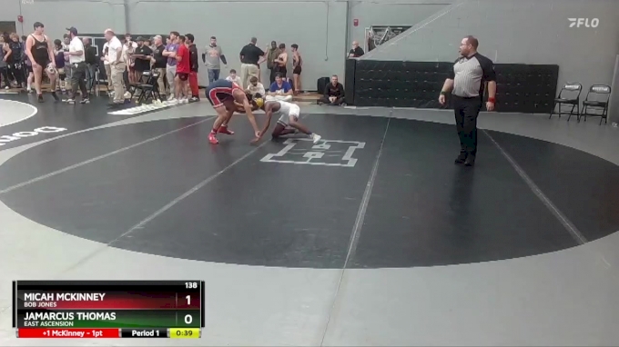 138 lbs Cons. Round 2 - Micah McKinney, Bob Jones vs Jamarcus Thomas ...