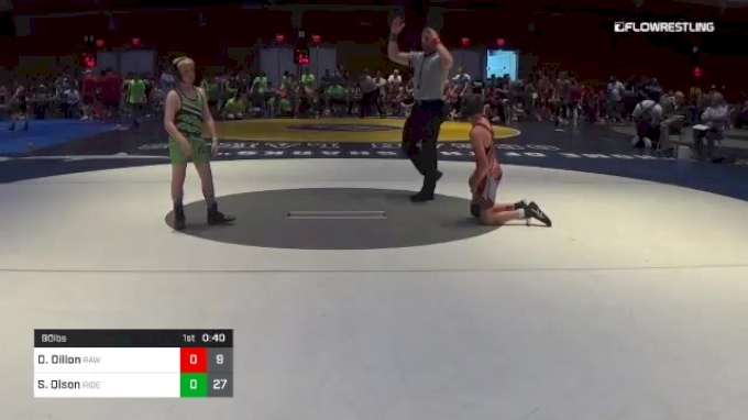 90 lbs Rr Rnd 3 - Devin Dillon, Raw (roanoke Area Wrestling) vs Steve ...