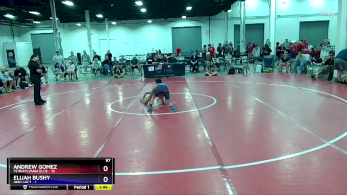 97 lbs Round 1 (8 Team) - Andrew Gomez, Pennsylvania Blue vs Elijah ...