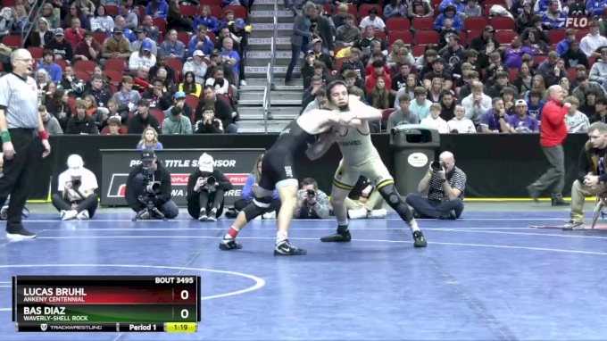 3A-150 lbs Semifinal - Bas Diaz, Waverly-Shell Rock vs Lucas Bruhl ...