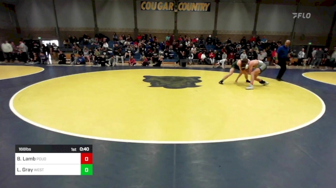 168 lbs Consi Of 16 #1 - Brett Lamb, Poudre (CO) vs Lucas Gray, West ...
