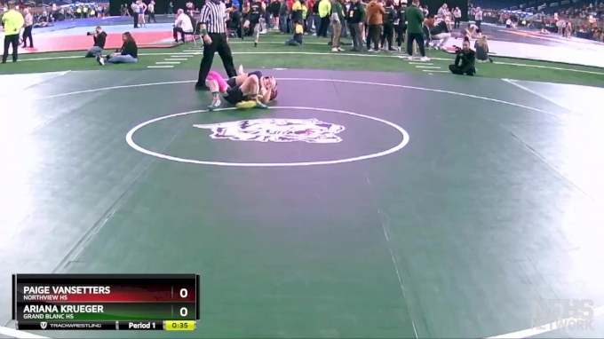 Girls-110 lbs Cons. Round 1 - Paige Vansetters, Northview HS vs Ariana ...