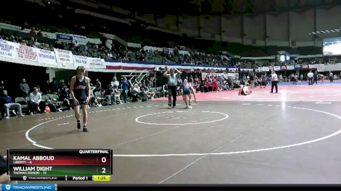 132 lbs Quarterfinals (8 Team) - Kamal Abboud, Liberty vs William Dight ...