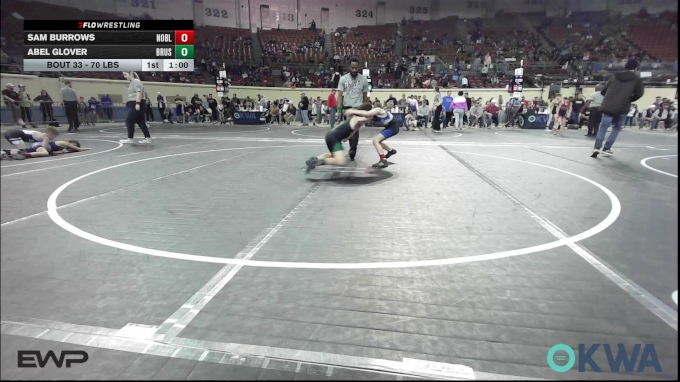 70 lbs Consi Of 16 #2 - Sam Burrows, Noble Takedown Club vs Abel Glover ...