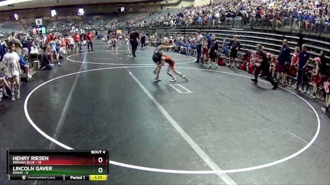 65 lbs Quarterfinals (8 Team) - Lincoln Gaver, Idaho vs Henry Riesen ...